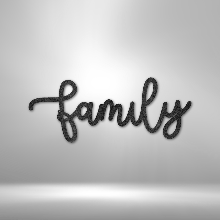 Family Script - Steel Sign – Steel Sign Designs