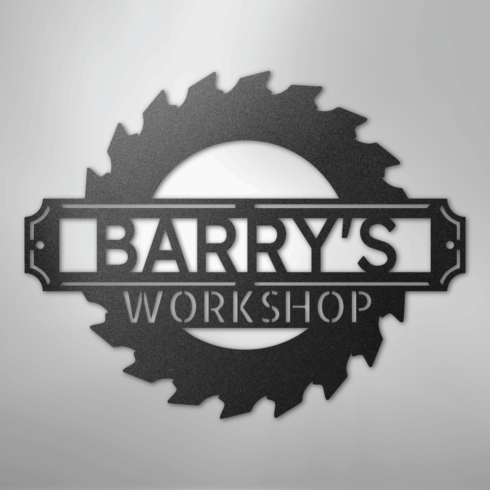 Sawmill Monogram - Steel Sign – Steel Sign Designs